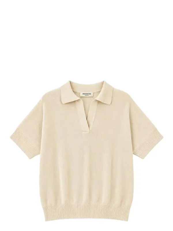 Max Mara Short Sleeve Polo Knit - Cream