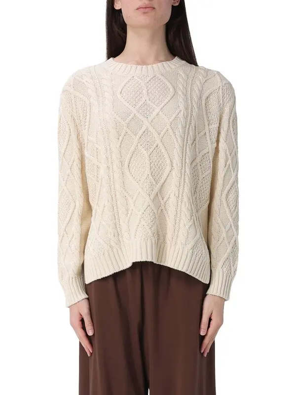 Max Mara Cotton Blend Tricot Pullover - Cream