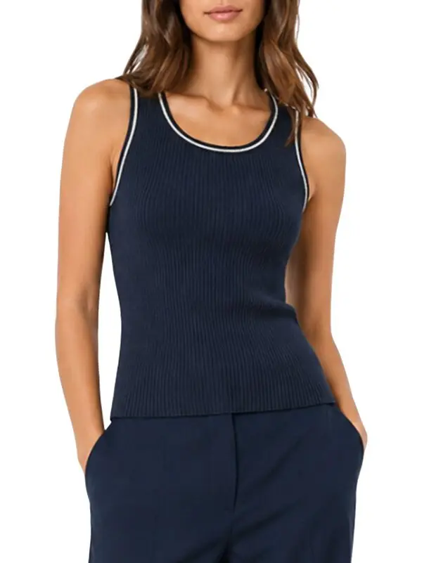 Max Mara Ribbed Knit Tank - Blue