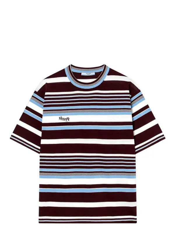 Prada Basic Striped Cotton T-shirt - Multicolor