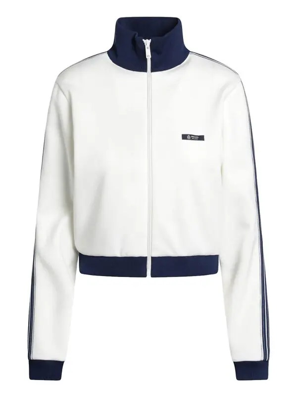 Prada Cropped Technical Fabric Sweatshirt - Multicolor