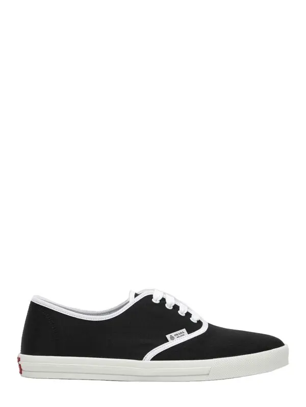 Prada Cotton Drill Sneakers - Black