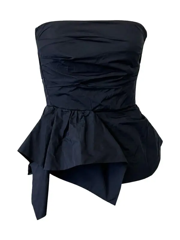Max Mara Strapless Peplum Top - Multicolor