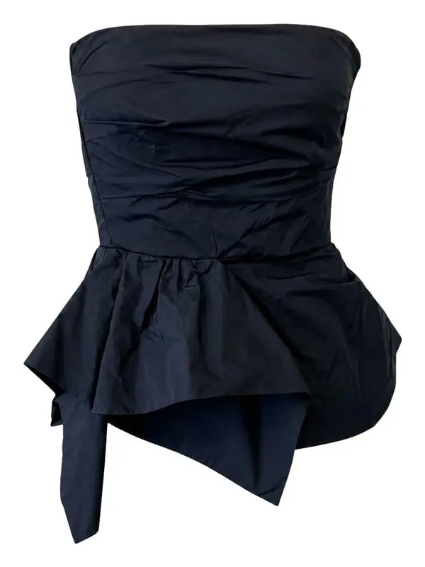 Max Mara Strapless Peplum Top - Multicolor