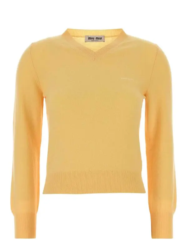 Miu Miu V-neck Sweater - Cream