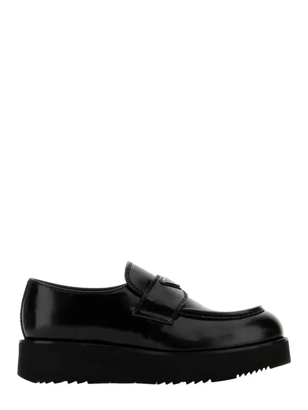 Prada Leather Loafers - Black