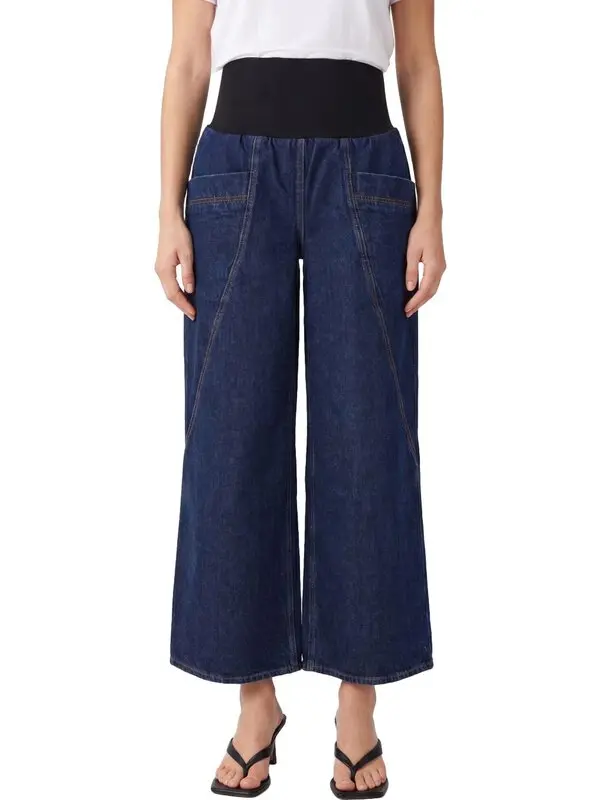 ALAIA Alaia High-waisted Wide-leg Palazzo Jeans In Denim - Blue