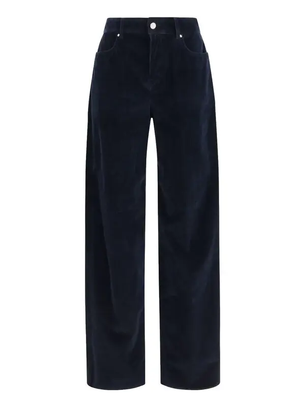 Max Mara Wide Leg Corduroy Trousers - Blue