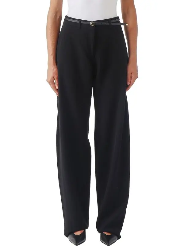 Max Mara Tailored Wide Leg Pants - Black