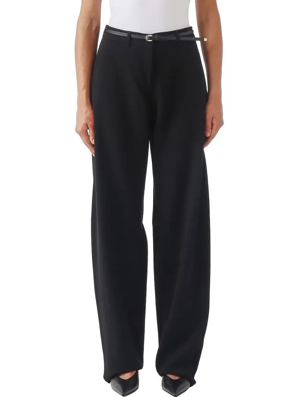 Max Mara Tailored Wide Leg Pants - Black