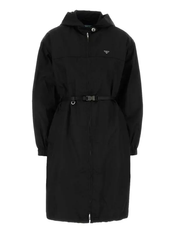 Prada Re-nylon Hooded Jacket - Black