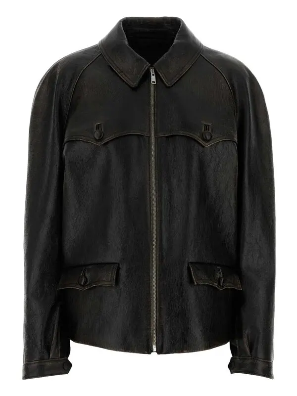Prada Leather Jacket - Black