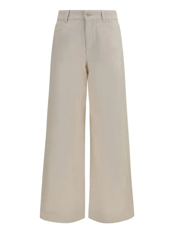 Max Mara Wide Leg Tailored Trousers - Cream