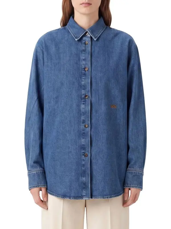 Loewe Button-up Denim Shirt - Blue