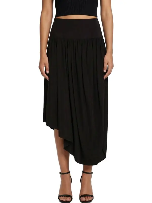 Alaïa Asymmetrical Jersey Skirt - Cream