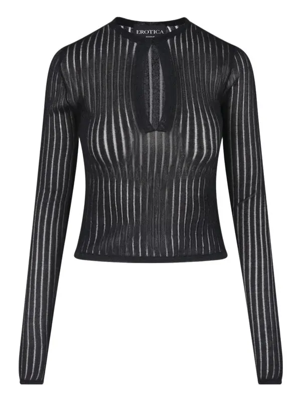 DONDUP Erotica Cut-out Jumper By - Black