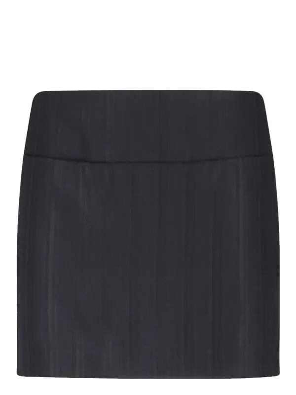 DONDUP Striped Textured Midi Skirt - Black