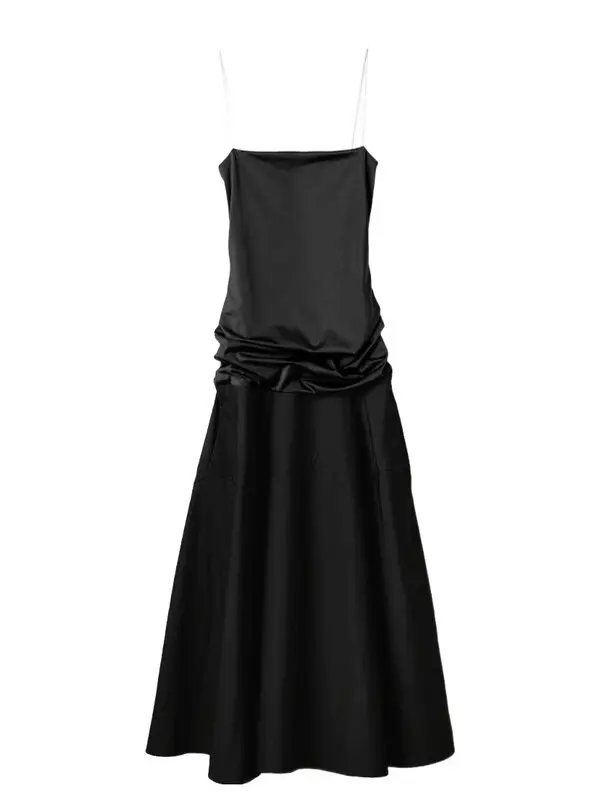 Jacquemus Off-shoulder Strappy Gown - Black