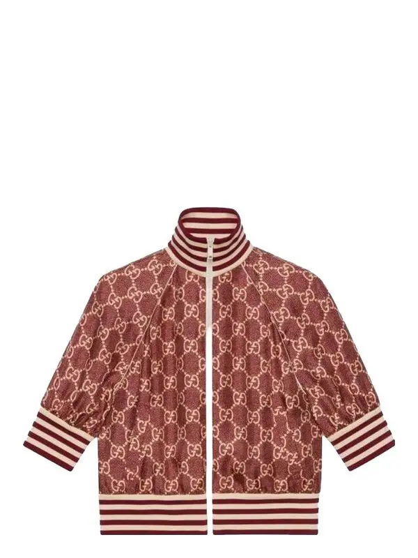 Gucci Gg Supreme Print Track Jacket - Brown