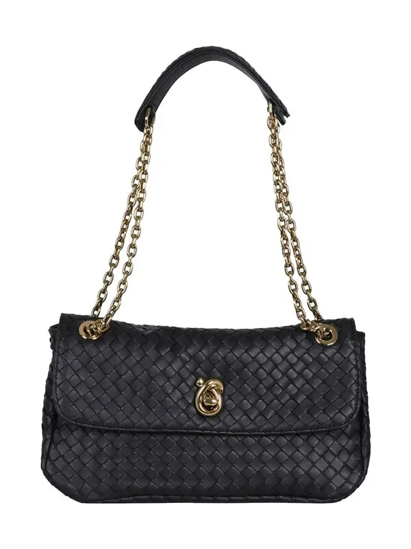 Bottega Veneta Madison Shoulder Bag In Intrecciato Leather - Multicolor
