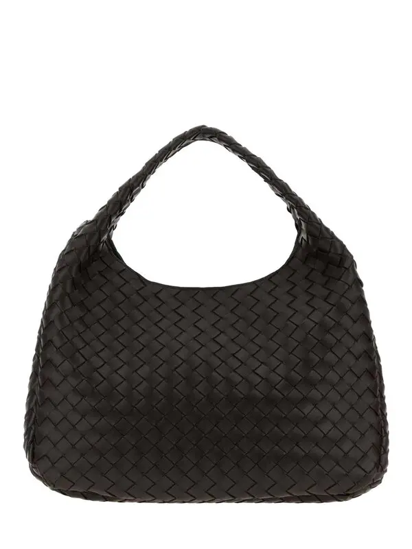 Bottega Veneta Campana Intrecciato Lambskin Hobo Bag - Brown