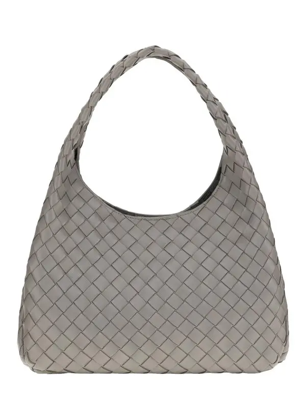 Bottega Veneta Medium Campana Shoulder Bag - Gray