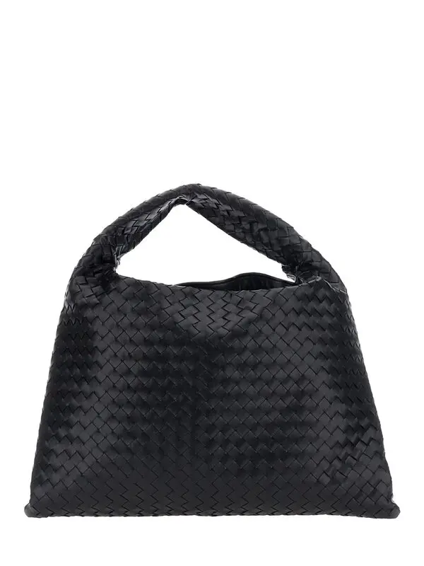 Bottega Veneta Large Intrecciato Shoulder Bag - Black
