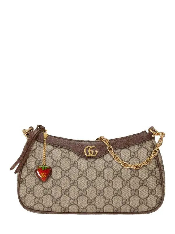 Gucci Ophidia Gg Supreme Fabric Shoulder Bag - Cream