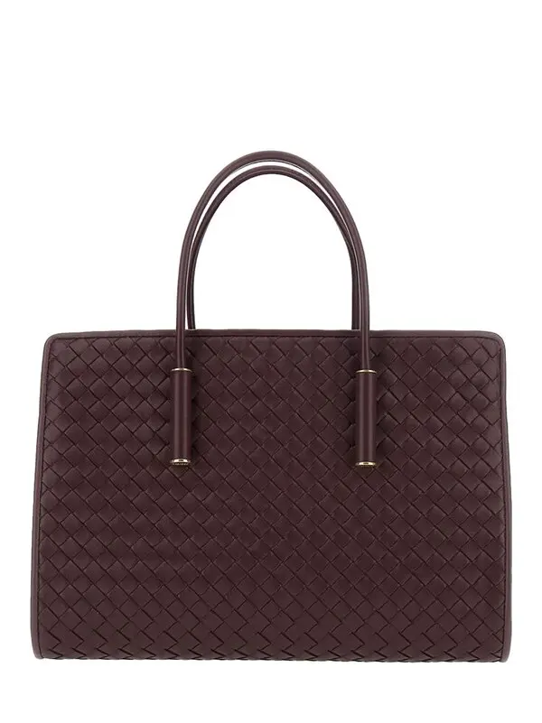 Bottega Veneta Barbara Intrecciato Lambskin Handbag - Multicolor