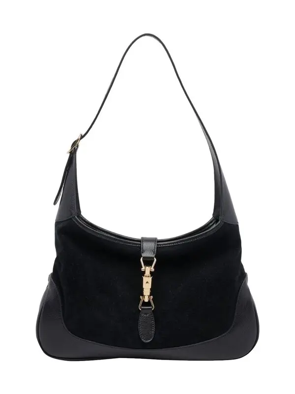Gucci Jackie 1961 Medium Grained Leather Shoulder Bag - Black