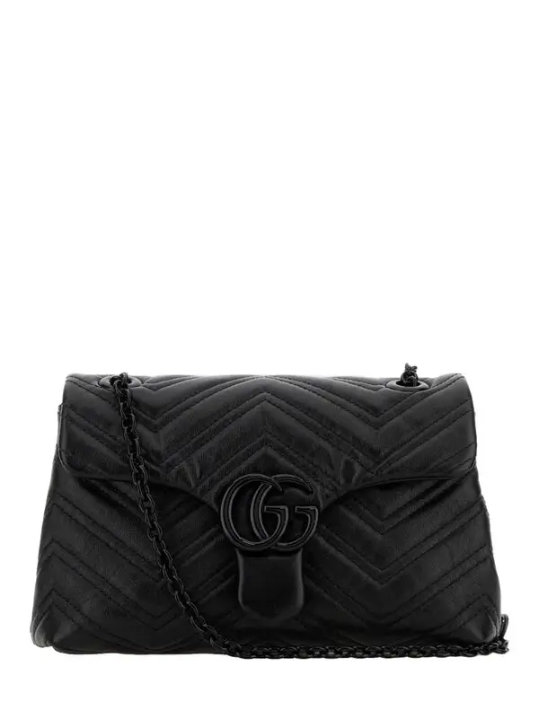 Gucci Gg Marmont Matelassé Nappa Mini Shoulder Bag - Black
