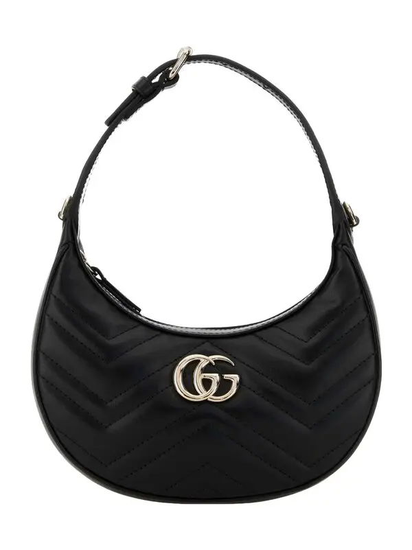 Gucci Gg Marmont Chevron Quilted Nappa Mini Bag - Black