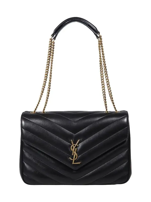 Saint Laurent Loulou Matelassé Leather Shoulder Bag - Black