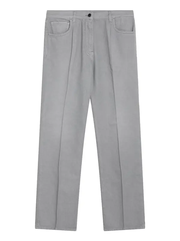 Prada Washed Denim Straight Jeans - Black