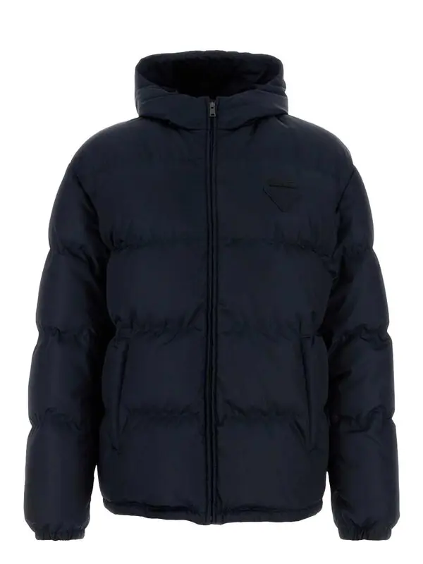 Prada Down Jacket With Hood - Blue