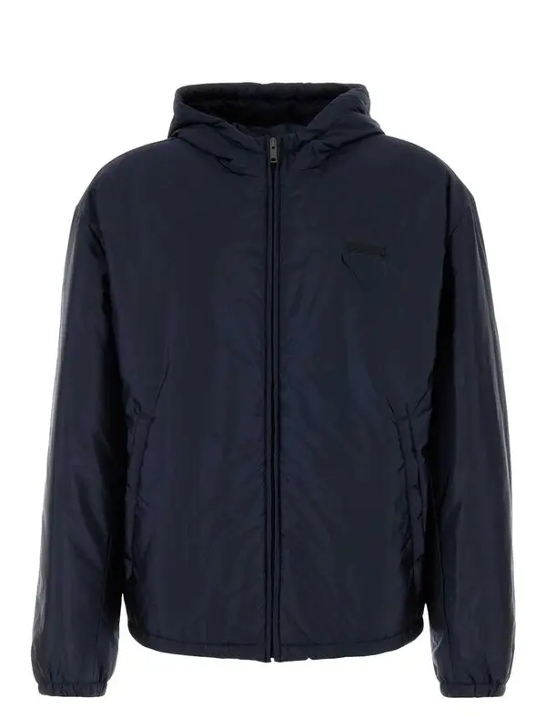 Prada Re-nylon Hooded Jacket - Blue