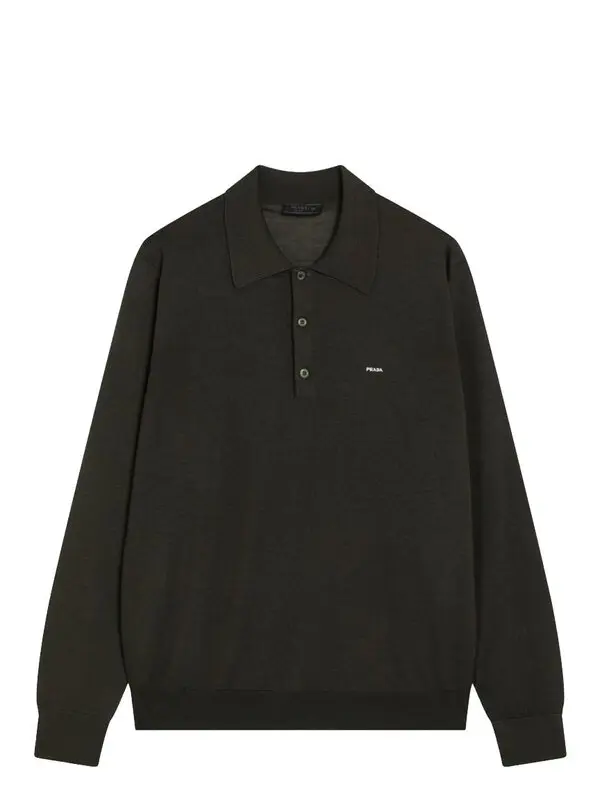 Prada Silk And Cotton Polo Shirt - Green