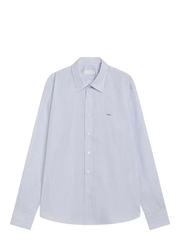 Prada Striped Cotton Shirt - Blue