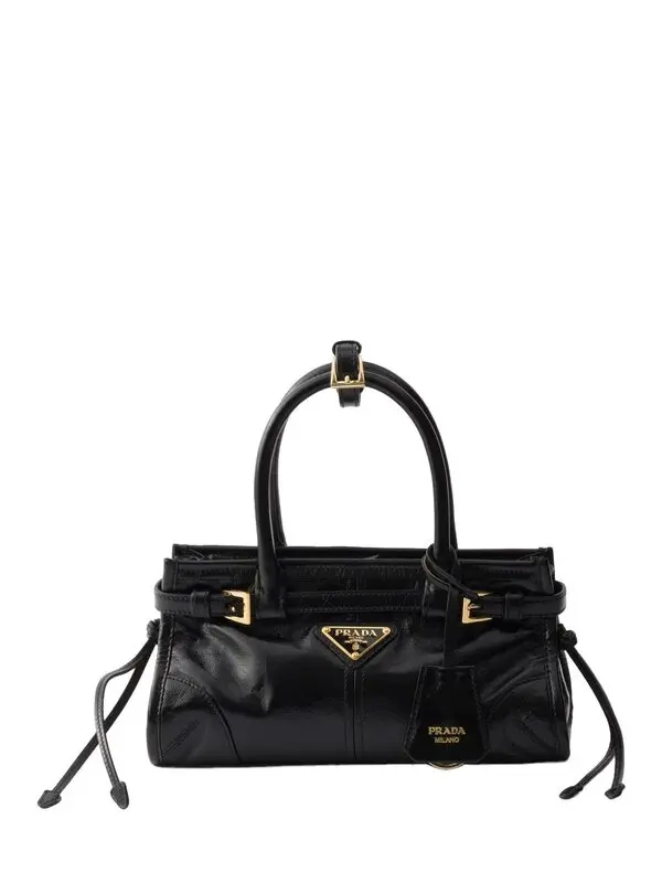 Prada Calf Leather Handbag - Black