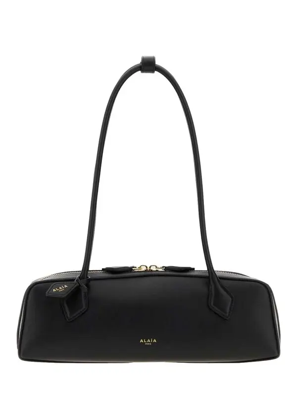ALAIA Alaia Medium Le Teckel Leather Shoulder Bag - Black