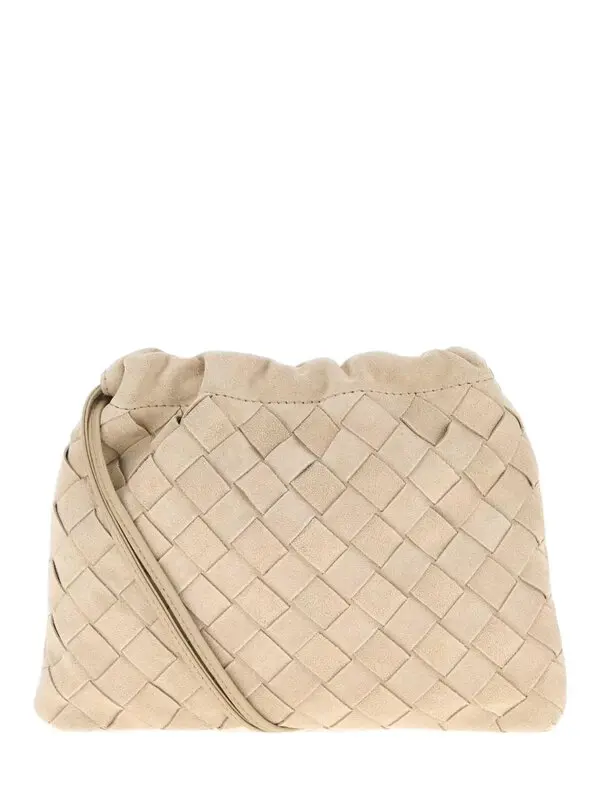 Bottega Veneta Intrecciato Suede Leather Mini Bag - Cream