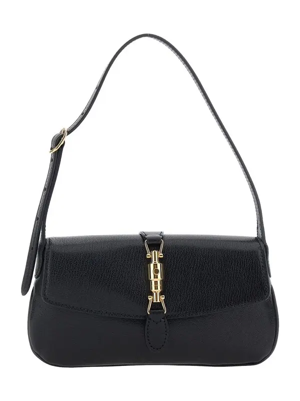 Gucci Jackie Mini Leather Shoulder Bag With Removable Strap - Black