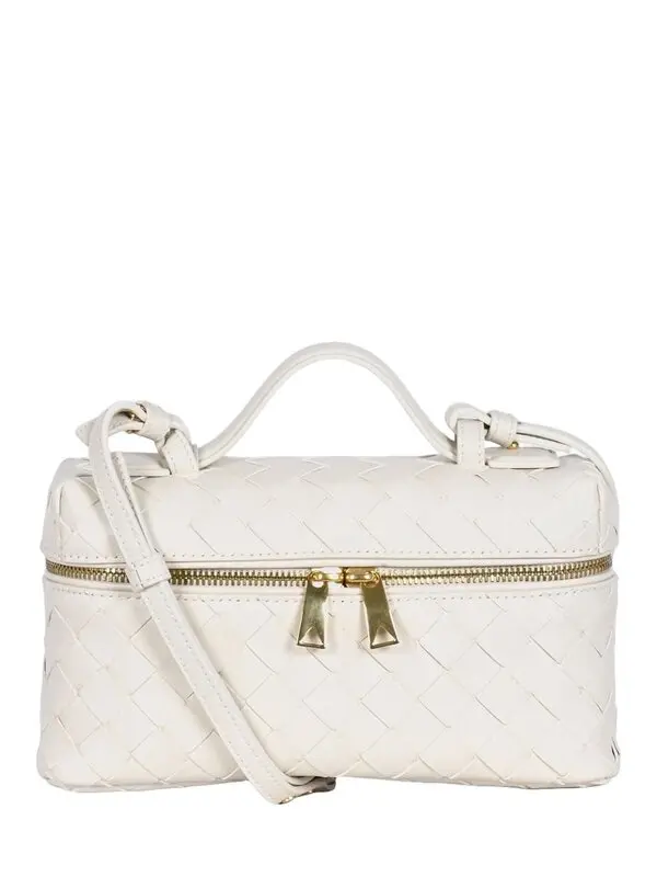 Bottega Veneta Bang Bang Mini Handbag In Intrecciato Calfskin Leather - Gold