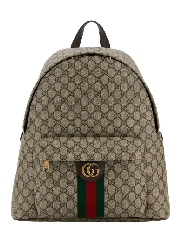 Gucci Ophidia Gg Supreme Monogram Backpack - Cream