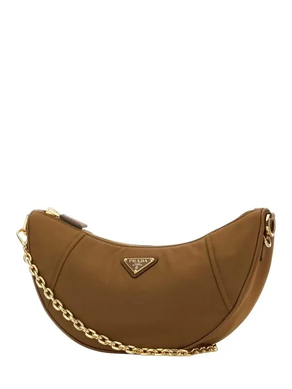 Prada Re-nylon Croissant Shoulder Bag - Brown