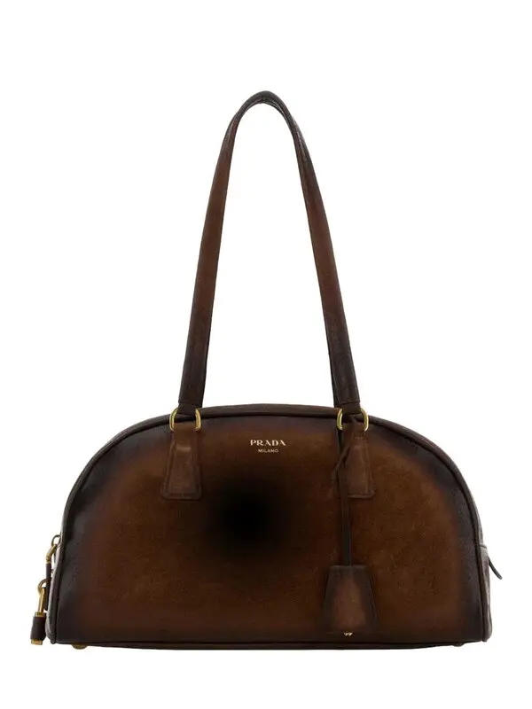 Prada Suede Shoulder Bag - Brown