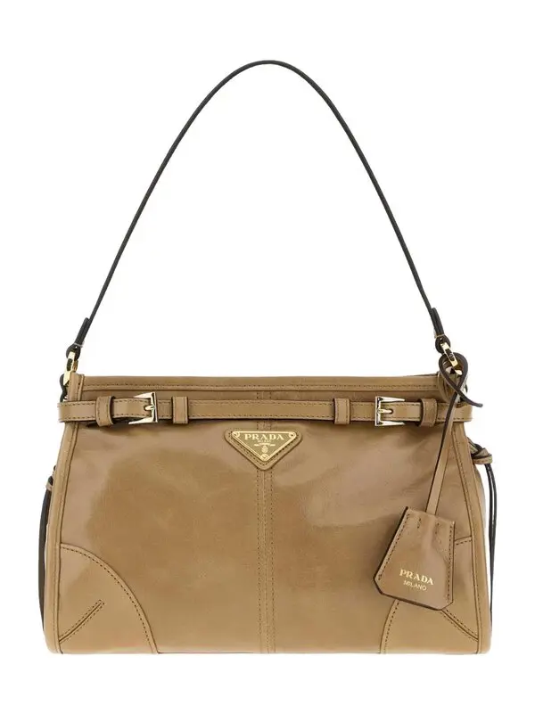 Prada Calf Leather Handbag - Brown