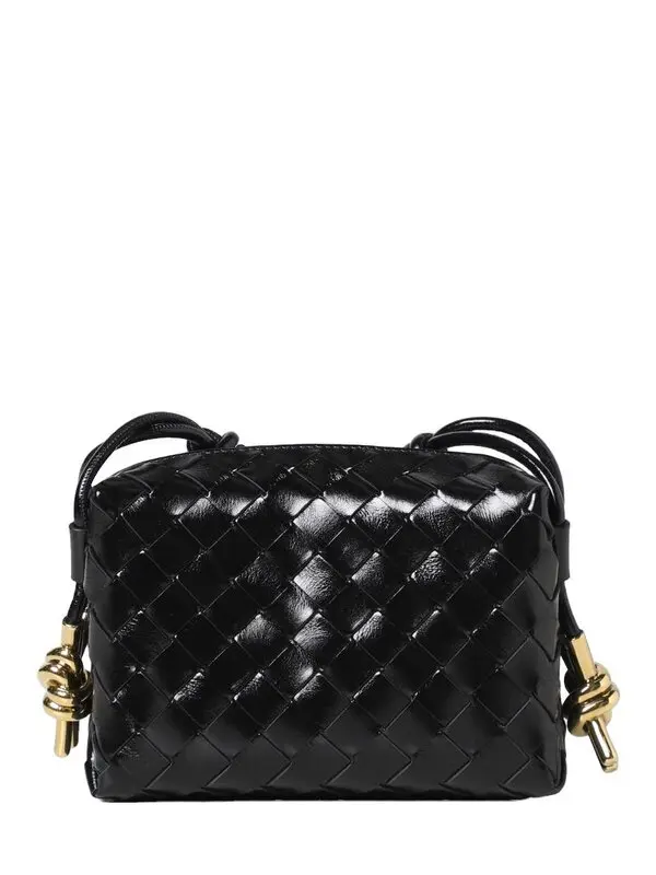 Bottega Veneta Loop Woven Leather Bag - Black