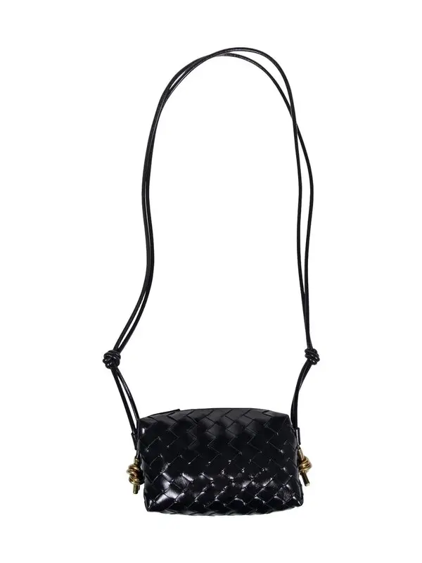 Bottega Veneta Loop Woven Leather Bag - Black