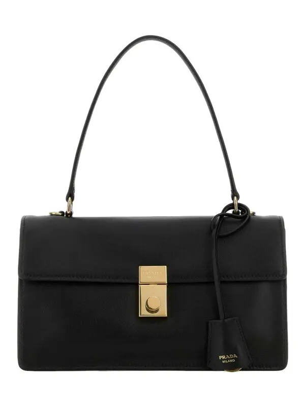 Prada Leather Shoulder Bag - Black